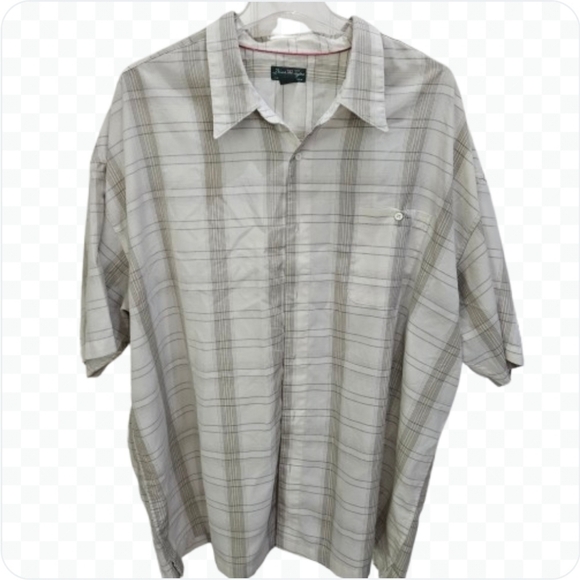 David Taylor | Shirts | David Taylor Beige Plaid Plus Preppy Mens Shirt ...